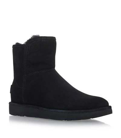Ugg Abree Mini Suede Ankle Boots In Black | ModeSens