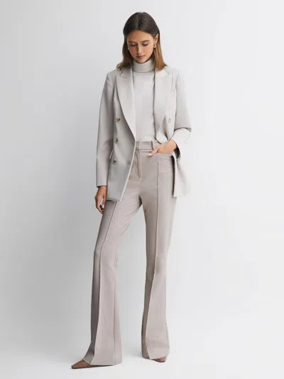 Reiss Neutral Flared High Rise Trousers | ModeSens