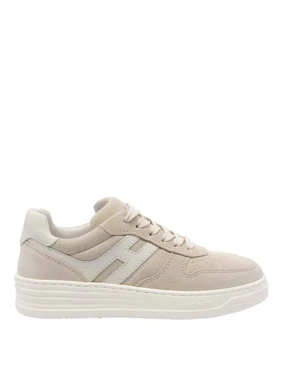 Hogan Low Top Platform Sneakers With H Logo In Neutral | ModeSens