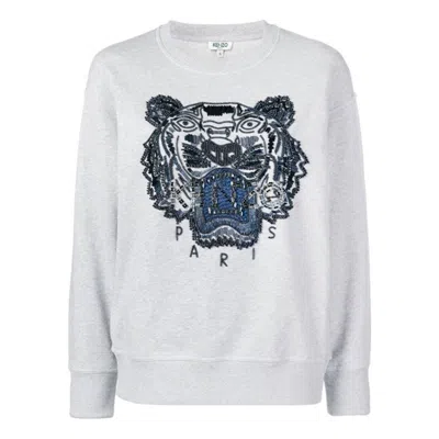 Kenzo (wmns) Ss21 Tiger Head Logo Pullover Long Sleeves Hoodie Light ...