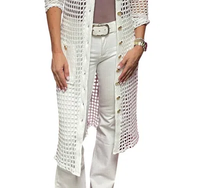 Pete Coco Crochet Duster In White | ModeSens