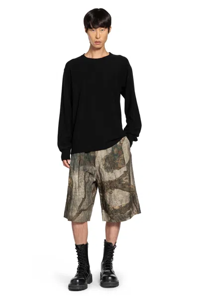 Ziggy Chen Small Statue Intarsia Sweater In Black | ModeSens