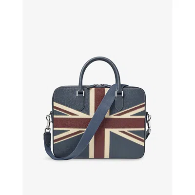 Aspinal Of London Mens Slim Mount Street Pebbled-leather Briefcase Brit ...
