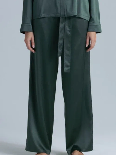 Alas Silk Pajama Pants In Green | ModeSens