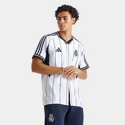 Adidas Originals Men's Real Madrid Us Pack Baseball Shirt In Gray ...