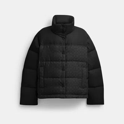 Coach Outlet Signature Down Jacket In Black | ModeSens