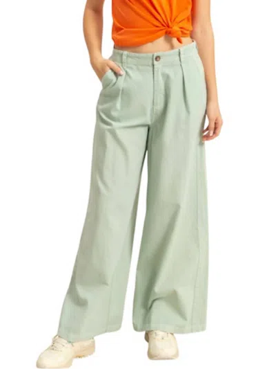 Double Zero High Waist Basic Wide Leg Pants In Mint In Green | ModeSens