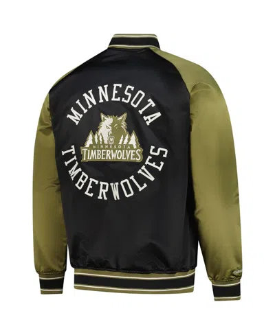 Mitchell & Ness Men's Olive/black Minnesota Timberwolves Clutch Satin ...
