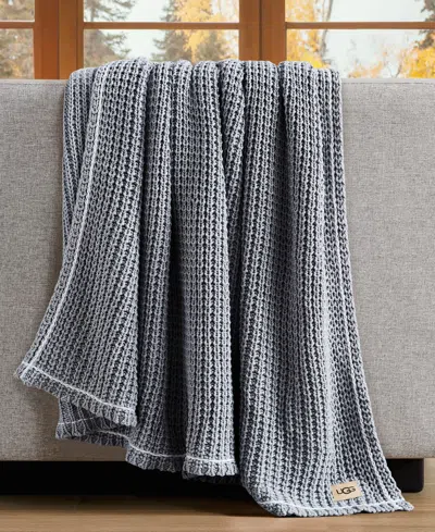 Ugg Luna Cotton Waffled Knit Throw Blanket, 50" X 70" In Gray | ModeSens