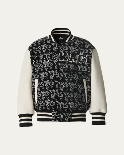 Mackage X Roller Rabbit X Roller Rabbit Kid's Nels Varsity Bomber ...