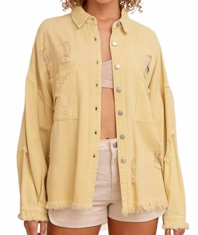 Pol Oversized Colored Shackets In Lemonade In Yellow | ModeSens