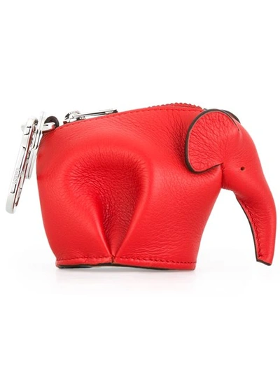 Loewe Red Elephant Charm Keychain | ModeSens