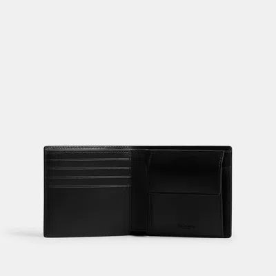 Coach Coin Wallet In Signature Canvas In Black | ModeSens