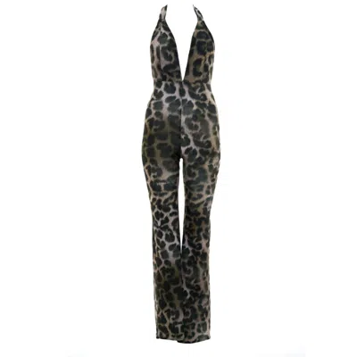 Chiarella Women's Jumpsuit Fiera - Animal Print In Black | ModeSens