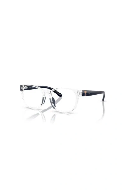 Polo Ralph Lauren 43mm Round Optical Glasses In Transparent | ModeSens