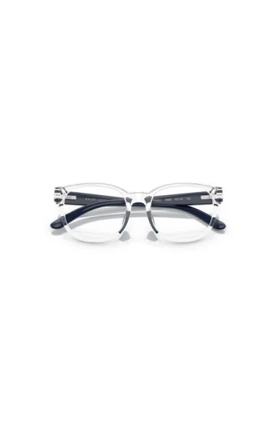 Polo Ralph Lauren 43mm Round Optical Glasses In Transparent | ModeSens