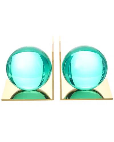 Jonathan Adler Globo Bookend Set In Green | ModeSens