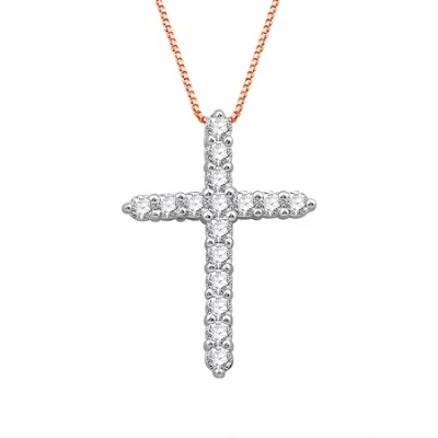 Fine Jewelry (h-i / I1) Womens 1/2 Ct. T.w. Lab Grown White Diamond 10k ...