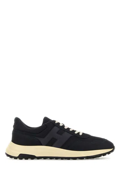 Hogan Navy Blue Leather Sneakers | ModeSens
