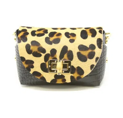 German Fuentes Women's Leather Pouch Crossbody Bag In Cheetah In Animal ...
