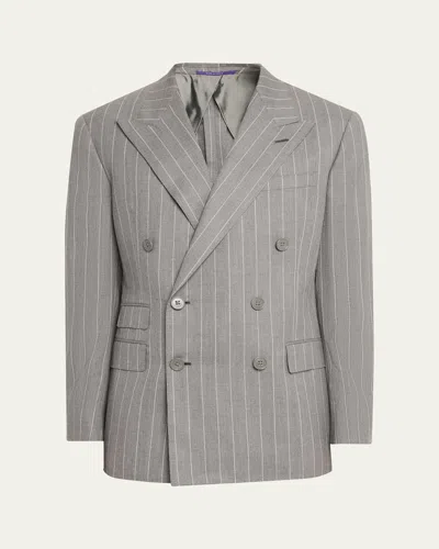 Ralph Lauren Men's Kent Wool Hairline Double-breasted Sport Coat In ...