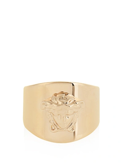 Versace Medusa Pinky Ring In Gold | ModeSens