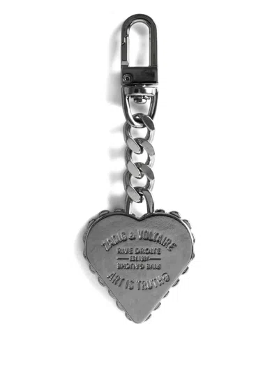 Zadig & Voltaire Santa Fe Crush Keyring In Silver | ModeSens