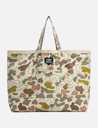 Human Made Kaws Reversible Camo Tote Bag In Neutral | ModeSens