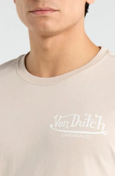Von Dutch Logo Graphic T-shirt In Neutral | ModeSens