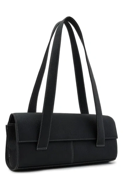 Behno Michelle Pebble Leather Shoulder Bag In Black | ModeSens
