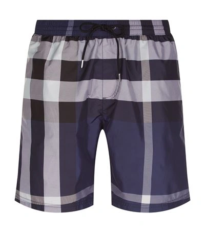 Burberry Gowers Check Swim Shorts In Blue | ModeSens