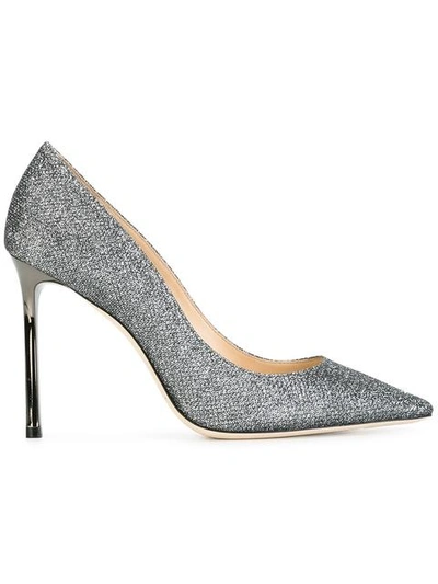 Jimmy Choo Romy 100mm Pumps In Metallic | ModeSens