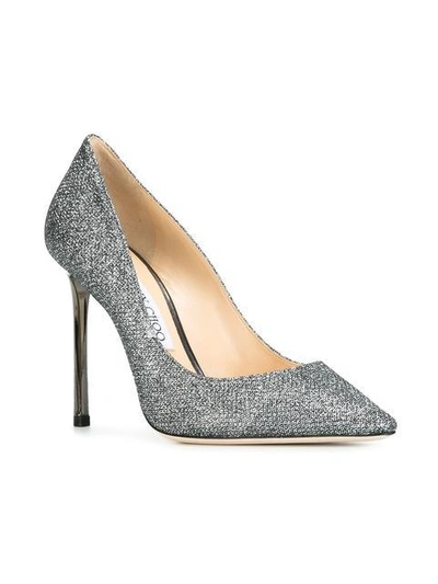 Jimmy Choo Romy 100mm Pumps In Metallic | ModeSens