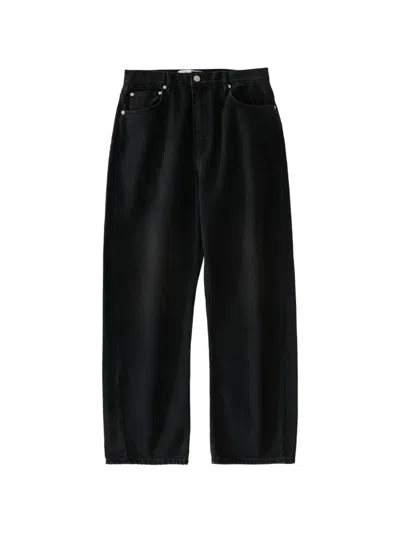 Studio Nicholson Denjo Five-pockets Wide-leg Jeans In Black | ModeSens
