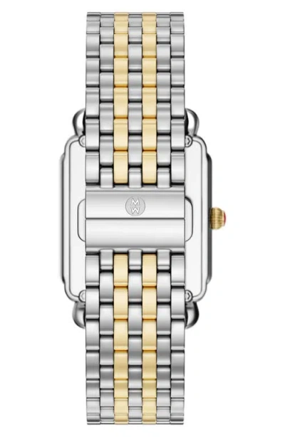 Michele Deco Ii Two-tone Diamond Bracelet Watch, 32mm In Gold | ModeSens