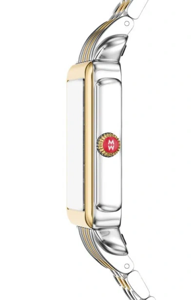Michele Deco Ii Two-tone Diamond Bracelet Watch, 32mm In Gold | ModeSens