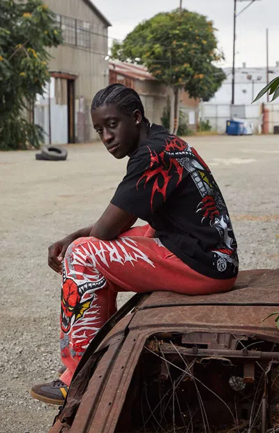 Netflix Men's X Stranger Things Red Hellfire Club Baggy Sweatpants ...