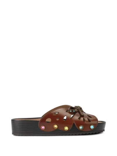 Kurt Geiger London Boho Butterfly Flatform Sandal In Brown | ModeSens
