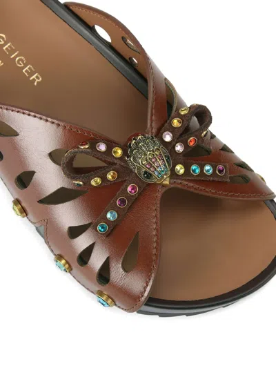 Kurt Geiger London Boho Butterfly Flatform Sandal In Brown | ModeSens