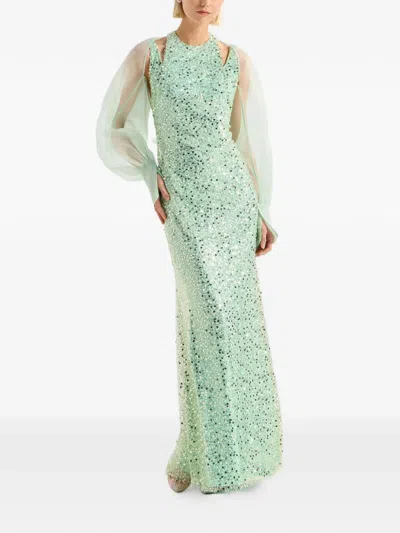 Genny Silk Bolero Jacket In Green | ModeSens
