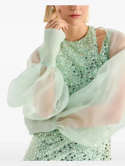 Genny Silk Bolero Jacket In Green | ModeSens