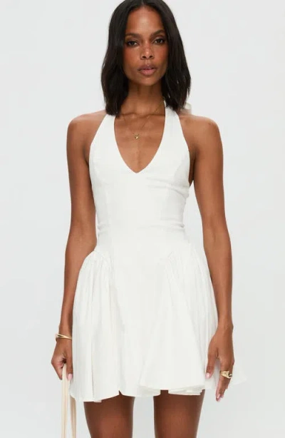 Princess Polly Karisse Halter Minidress In White | ModeSens