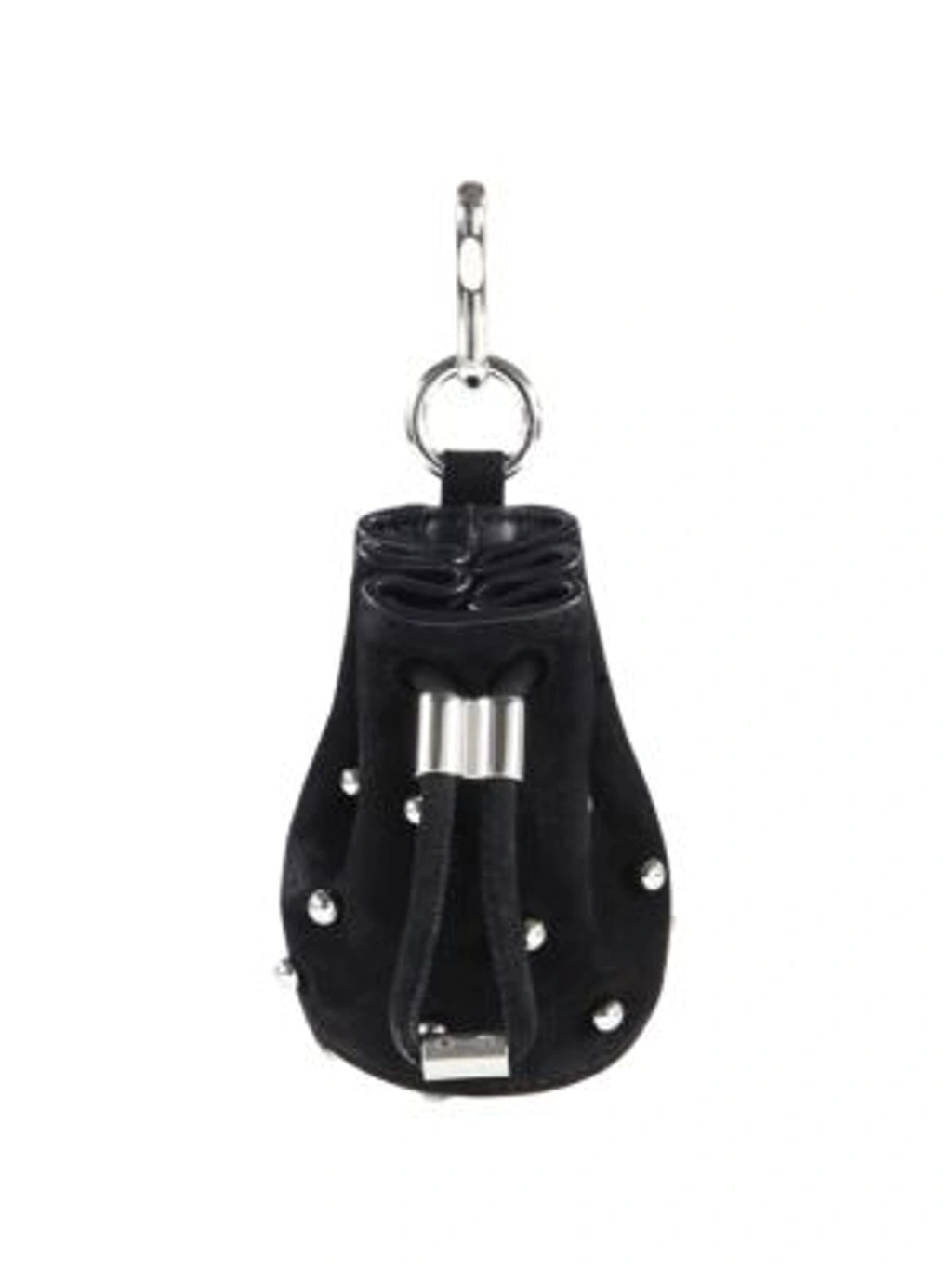 Alexander Wang Mini Roxy Studded Suede Drawstring Bag Keychain | ModeSens