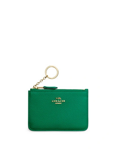 Coach Pebbled Leather Key Pouch | ModeSens