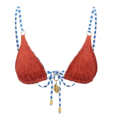 Akosha Swimwear Women's Red Triangle Top Terracotta | ModeSens