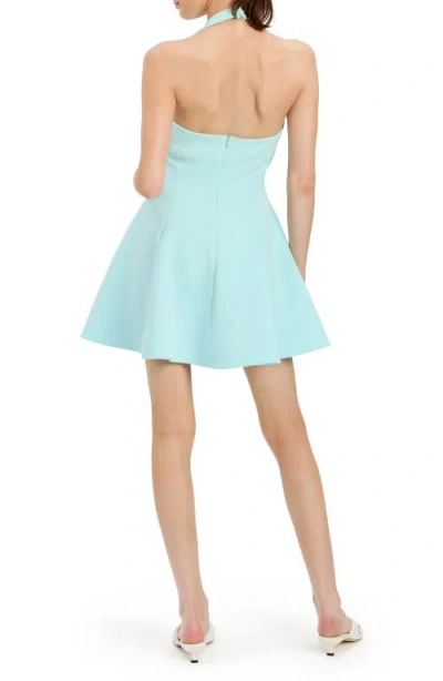 Bardot Deserae Halter Neck Mini Dress In Blue | ModeSens