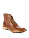 Andrew Marc Lace-up Leather Ankle Boots | ModeSens