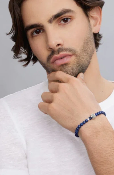 Lagos Anthem Lapis Skull Stretch Bracelet In Multi | ModeSens