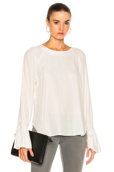 Frame Denim Voluminous Cuff Blouse In White. In Off White | ModeSens