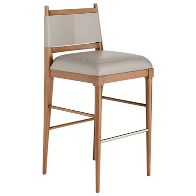 Arteriors Home Arteriors Keegan Leather 30" Bar Stool Morel | ModeSens